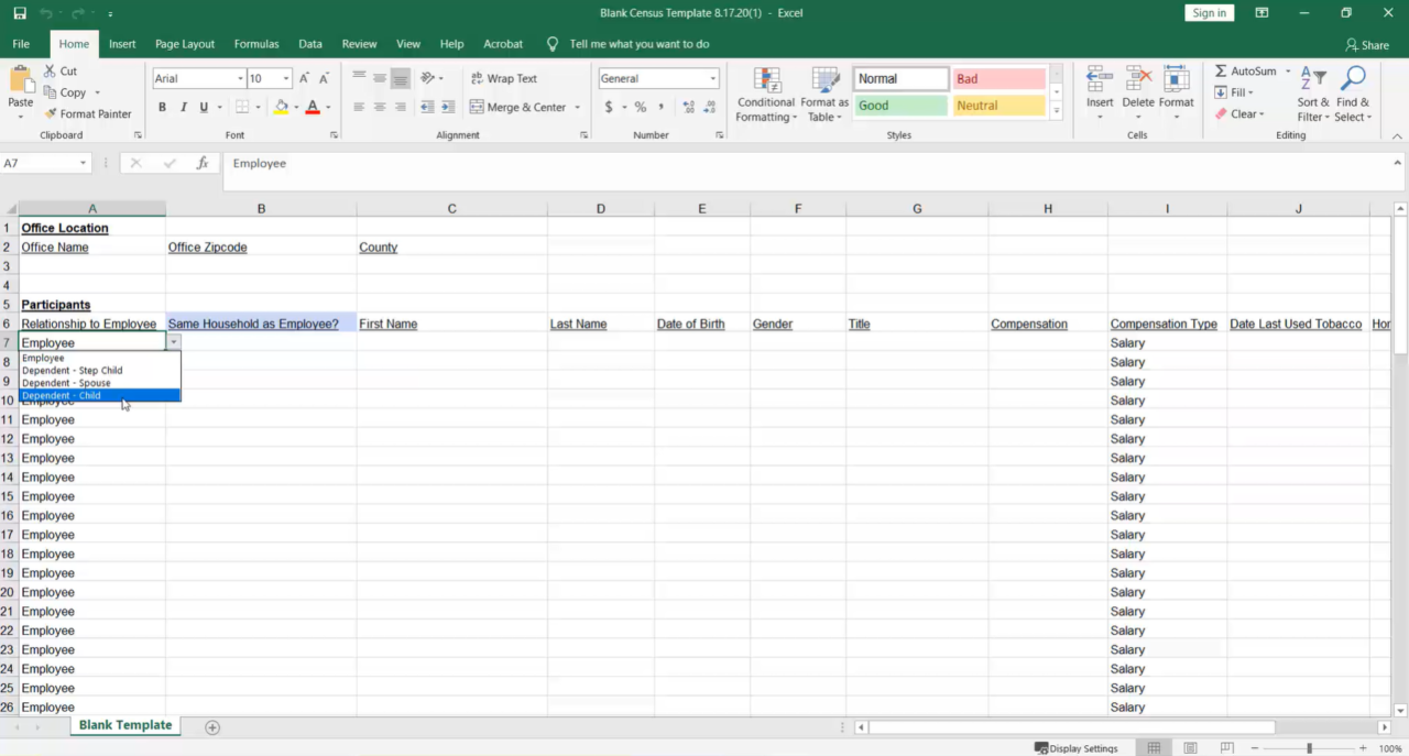 Census Upload | Brilliantly Bundled Insurance Agency Software