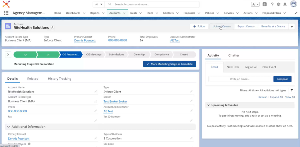 Census Upload | Brilliantly Bundled Insurance Agency Software